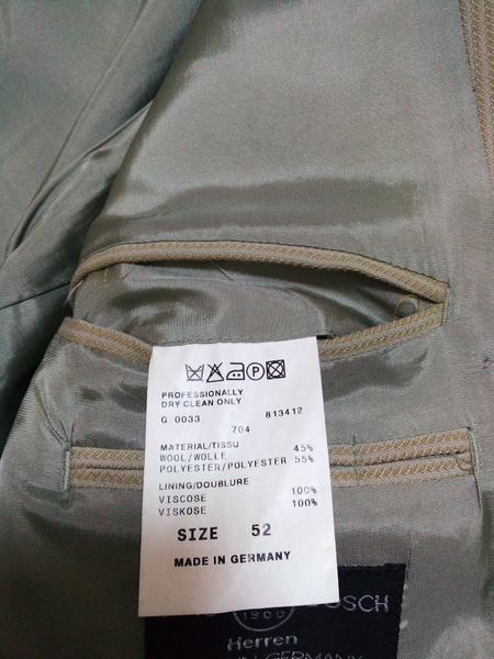 Немецкий мужской пиджак NINO BOSCH(Made in Germany) 45% шерсть разм 52