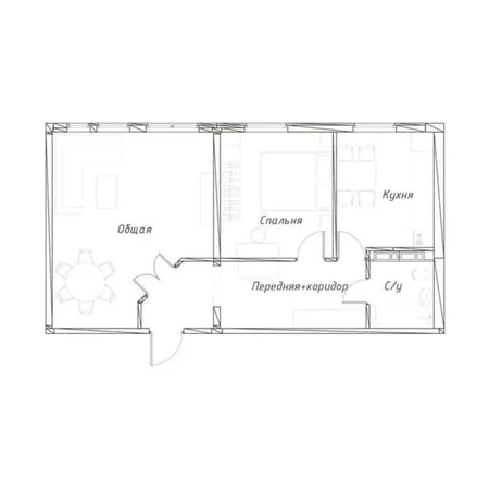 ЖК ASSALOM SOHIL Golden House под ключ упакованная 2-комнатная 65 м2