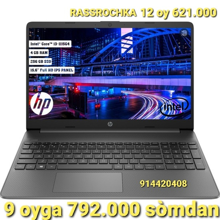 NOTEBOOK HP 15-DW3024NIA Intel® Core™ i3-1115G4,DDR4 4GB,SSD 256GB