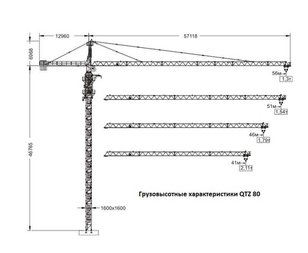 Срочно продается Башенный кран QTZ 80, 8 тонн