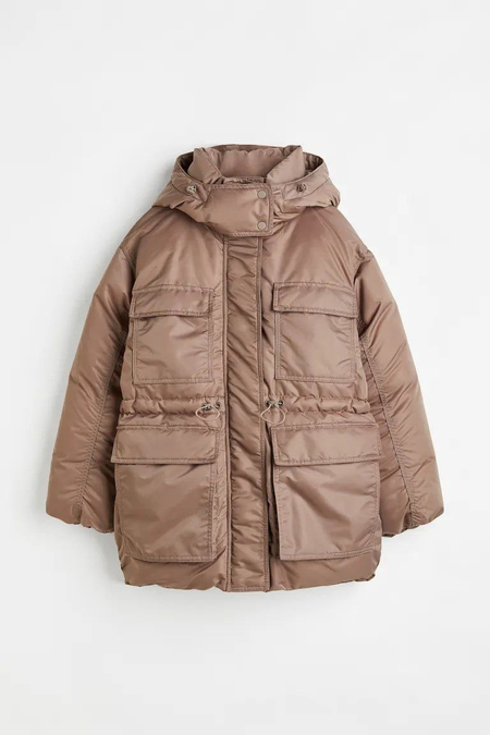 теплая дутая куртка H&M