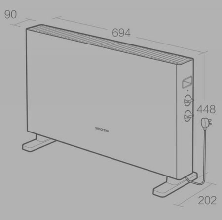 Обогреватель Xiaomi SmartMi Electric Heater 1S White DNQ04ZM