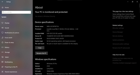 Aser aspire  i7 10th gen