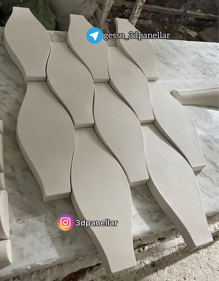 3д панель Fish | Гипсовые 3д панели | 3D panel gips decor lepka