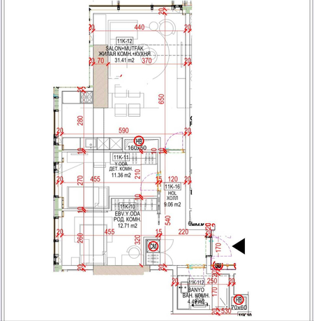 Срочно ПРОДАЁТСЯ 3ком квартира на ЖК Nest one вид на парк 11-этаж 72м2