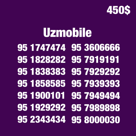 Uzmobile chiroyli gold raqamlari/ Красивые золотые номера Узмобайл