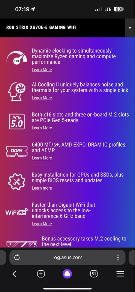 ASUS ROG STRIX X670e-e gaming wifi