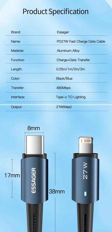 Type C to Lighting USB кабель для айфон