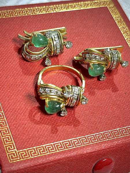 Серьги с кольцом 750 проба