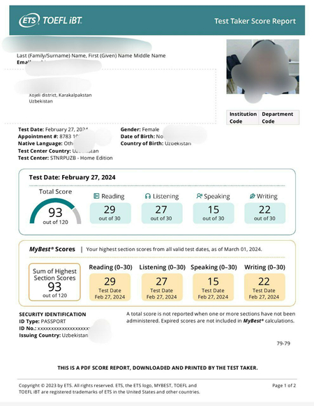 Toefl ibt support