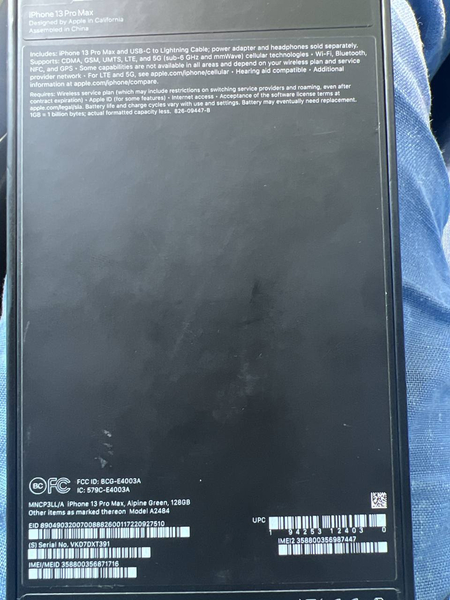 iPhone 13 pro max 128 GB...