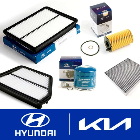 Фильтр масляный, воздушный, салонный, топливный для Hyundai-Kia