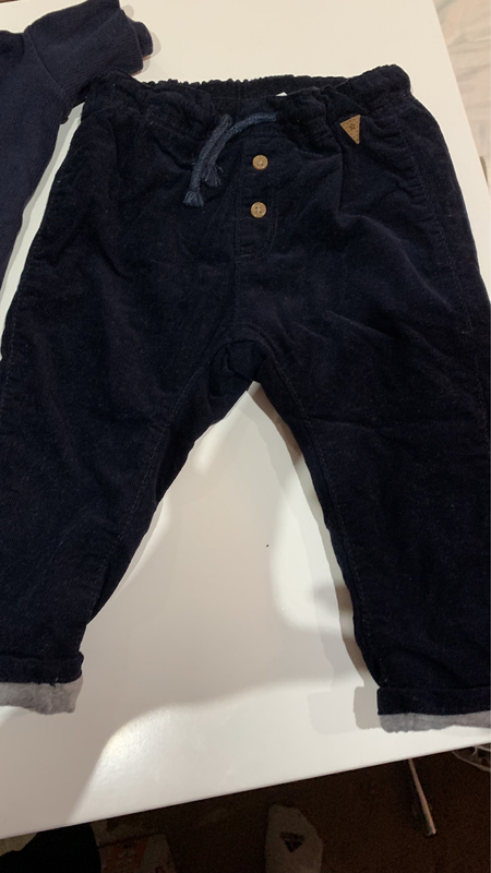 Брючки вельветовые с подкладом, h&m 12-18