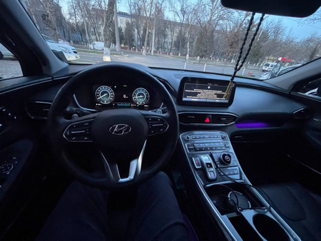 Продается Hyunday santa fe 7 мест 2022 год ноябрь цвет ( черный жемчуг