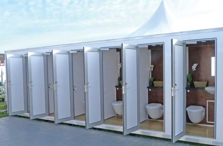 Konteynerdan Jamoat hojatxonalari (туалет), hammom qurish xizmati