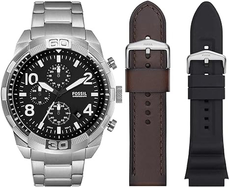 Fossil chronograph+2 ремешка