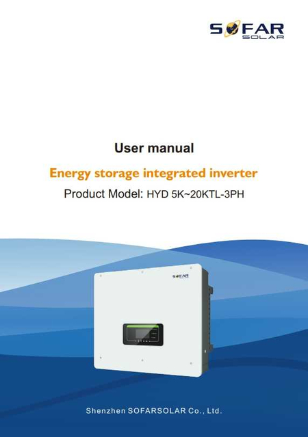 Sofar Solar invetor HYD-20KTL-3PH