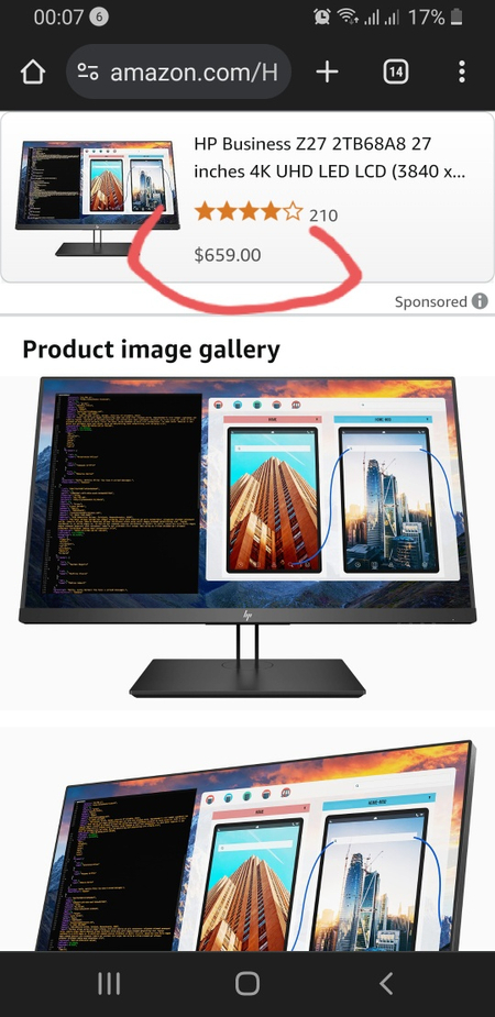 Monitor HP Z27 IPS 4K UHD (3840 x 2160) 60HZ 350 nits Contrast 1300:1