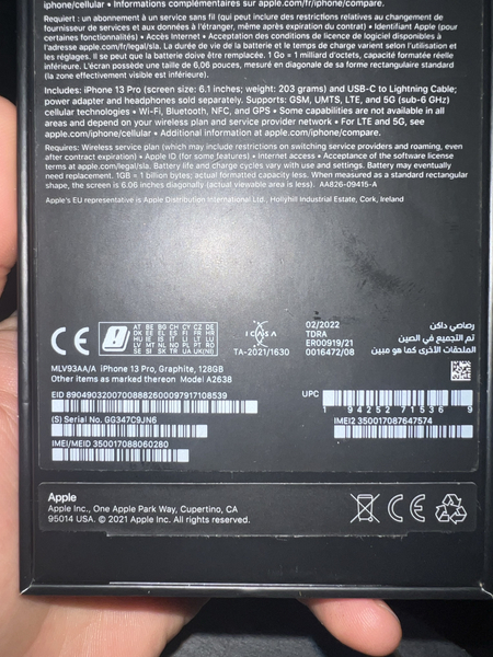 Iphone 13 Pro Graphite 128 gb