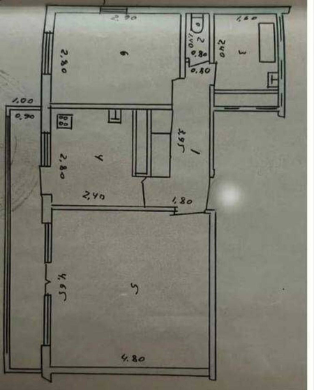 Продаётся 60м² Эльбек 2/9/9 ор-р Виноград