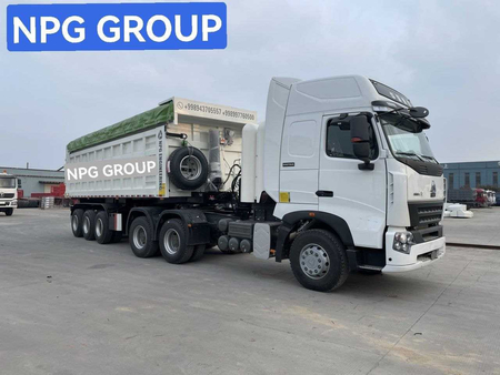 КОМПЛЕКТ В НАЛИЧИИ Тягач HOWOA7 CNG
Полуприцеп 60 т 40м3 (усилен)