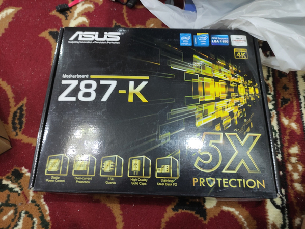 Asus z87 - k материнская плата + core i3 4130 + ОЗУ 2 gb 3x 1333 mhz