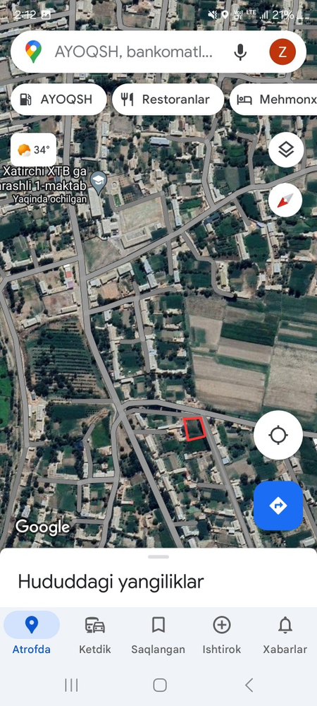 6 sotix Uy joy sotiladi Navoiy viloyati Xatirchi tumani