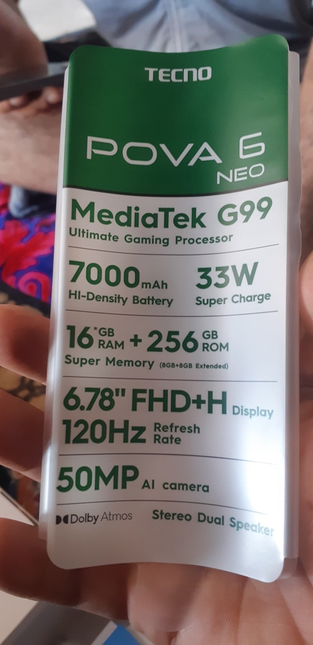 Tecno Pova 6neo 7000max