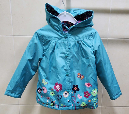 Куртка дождевик с капюшоном Baby G для девочки