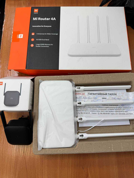 Wi-Fi роутер Xiaomi Mi WiFi Router 4A + WiFi repeater Mi