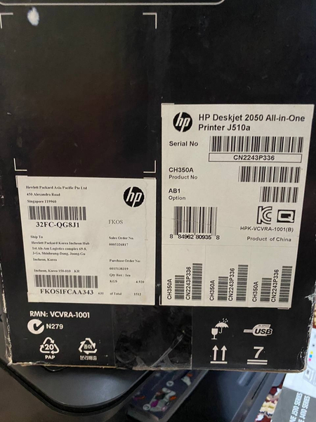 Printer rangli HP DESKJET 2050 all in one j510 a