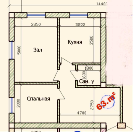 Срочно продаётся 2 х ком 51кв 46000$