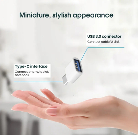 Адаптер OTG с портом USB 3,0 Туре-С и штекером USB С на гнездо USB