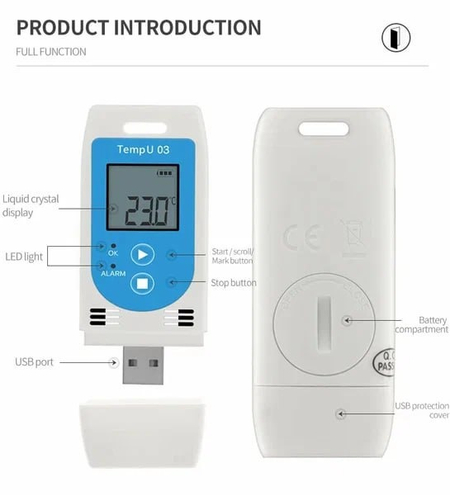 TempU03 USB Регистратор температуры и влажности TempU03