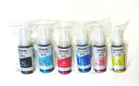 Чернила набор 6 цветов EPSON (Е673) для L800, L805, L810, L850 - 70 МЛ
