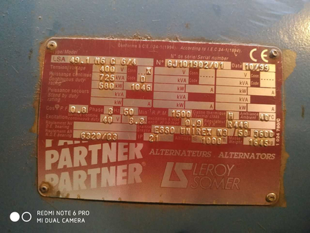 Продаётся дизельный генератор, 580 kW