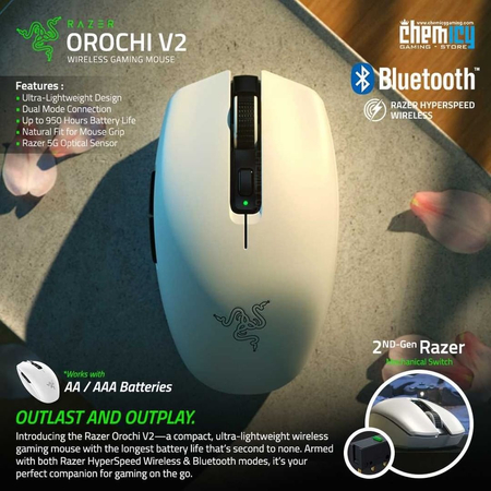 СКИДКА! RAZER OROCHI V2/вес 60г,DPI 18K/мышка/мышь в чёрном и белом цв
