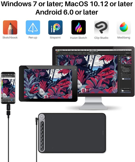 Новинка! Беспроводной Графический Планшет Huion Inspiroy Dial Q620M