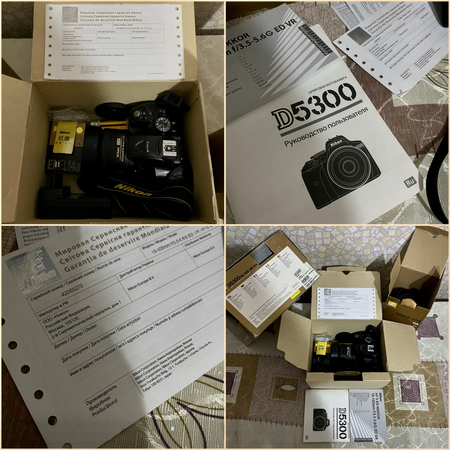 Nikon D5300. Nikkor 18-105 VR, Nikkor 35 m 1:1.8 G, Акум., Документы.