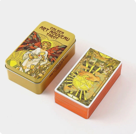 Карты МАК Таро Арт-Нуво (Golden Art Nouveau Tarot),в жестяном боксе!