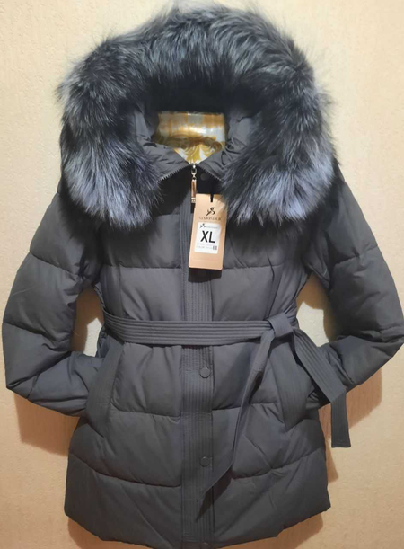 Девушке/Девочке НОВАЯ Куртка с Натуральном МЕХом ЛИСЫ размер XL 48