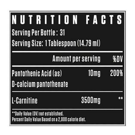Dexter Jackson L-Carnitine 3500 mg Yog'larni Eritish Uchun