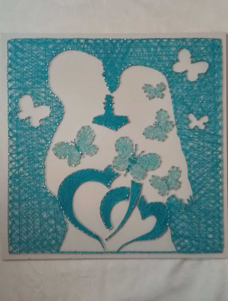 Картина нитями String Art