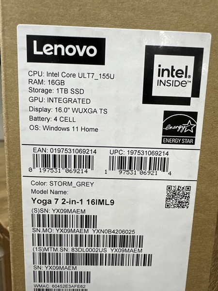 Новый ультрабук Lenovo yoga 7