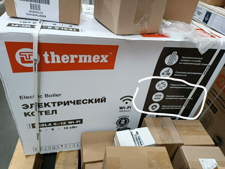 Thermex tesla 6-12 Wifi li elektricheskiy katyol dvuxkontir qilib ish