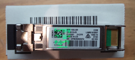Cisco SFP+ Module 10GBASE-SR