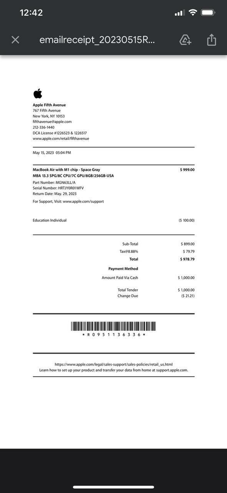 13-inch MacBook Air with Apple M1 chip