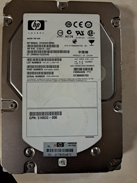 Sas 600 GB 15000