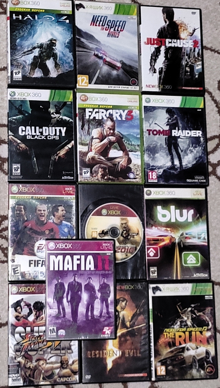 X box 360 uchun disklar sotiladi