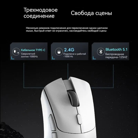 топовая беспроводная мышка AJAZZ AJ199 (сенсор 3395)
